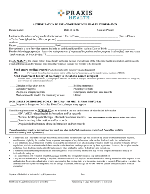 Fillable Online Authorization to Use Or Disclose My Health Information Fax Email Print - pdfFiller