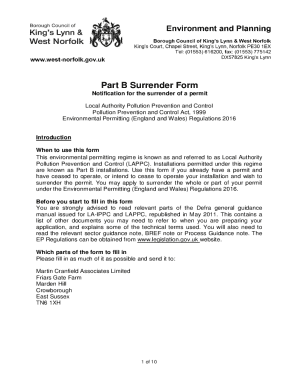 Fillable Online Part B Surrender form Fax Email Print - pdfFiller