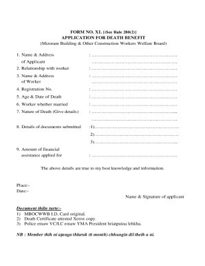 Fillable Online DEATH BENEFIT FORM Fax Email Print - pdfFiller