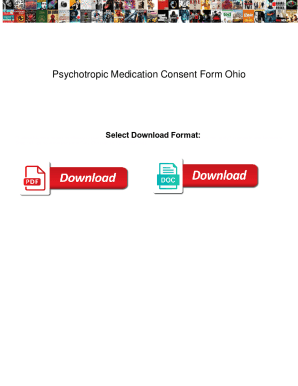 Fillable Online Psychotropic Medication Consent Form Ohio. Psychotropic ...