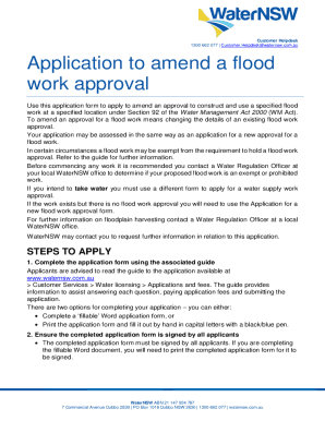 Fillable Online Application for a new (specific purpose) water access ...