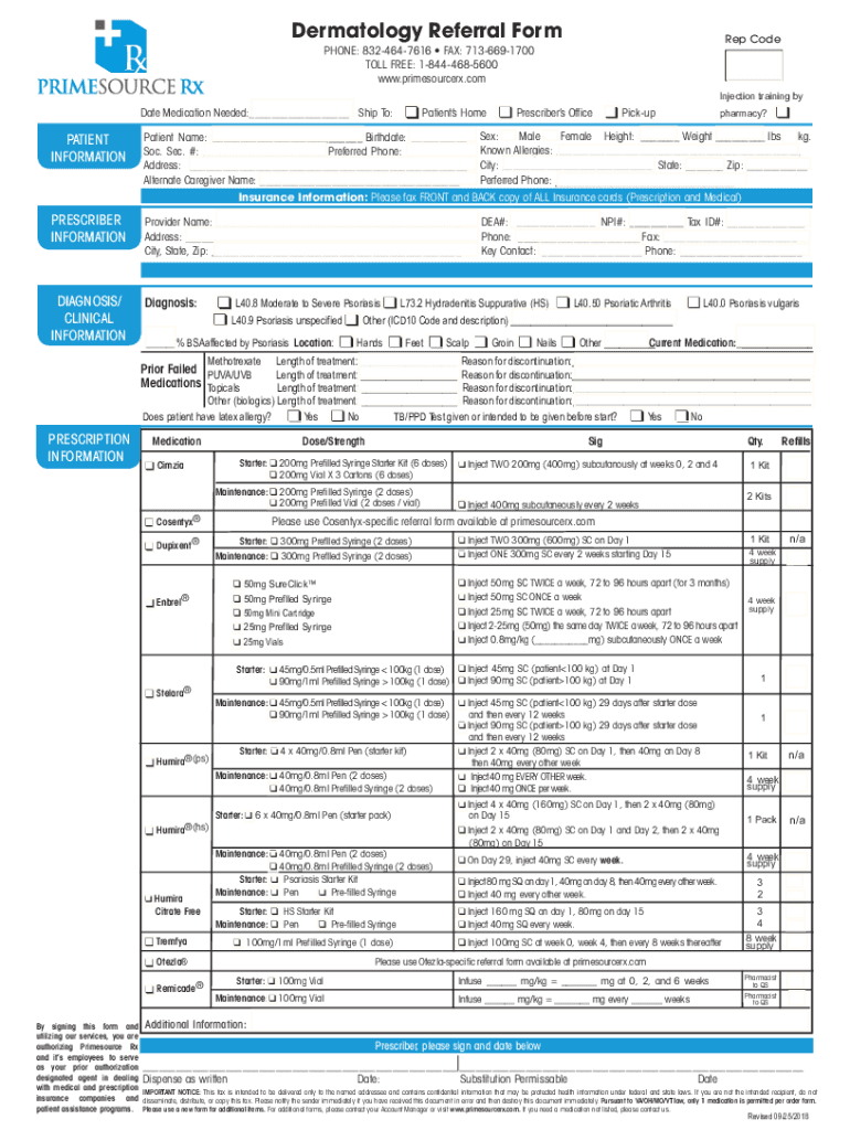 Fillable Online DERMATOLOGY Referral Form -390-9697 Toll- -450-6717 ...