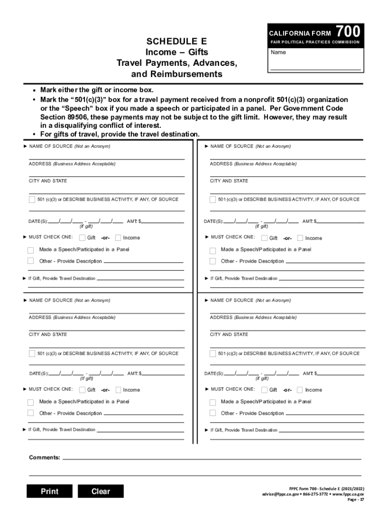 Fillable Online www.fppc.ca.govformsAll FPPC Forms - California Fair ...