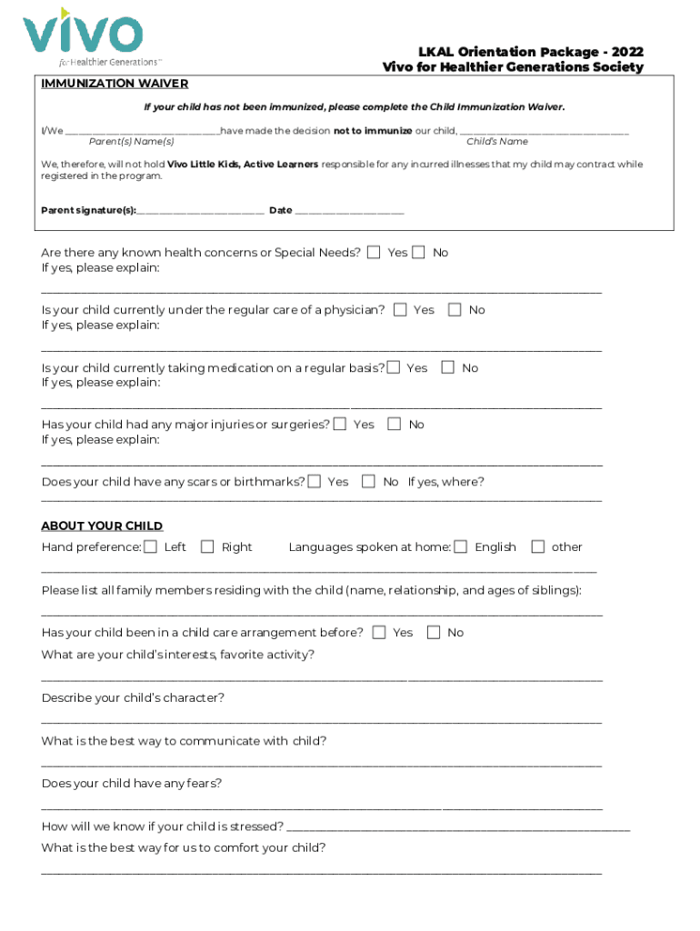 Fillable Online CHILD INFORMATION FORM Fax Email Print - pdfFiller