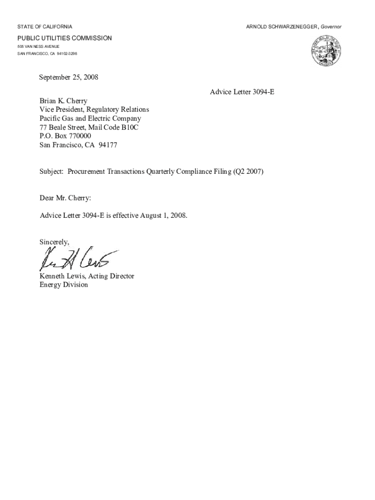 Fillable Online STATE OF CALIFORNIA ARNOLD SCHWARZENEGGER Governor ...