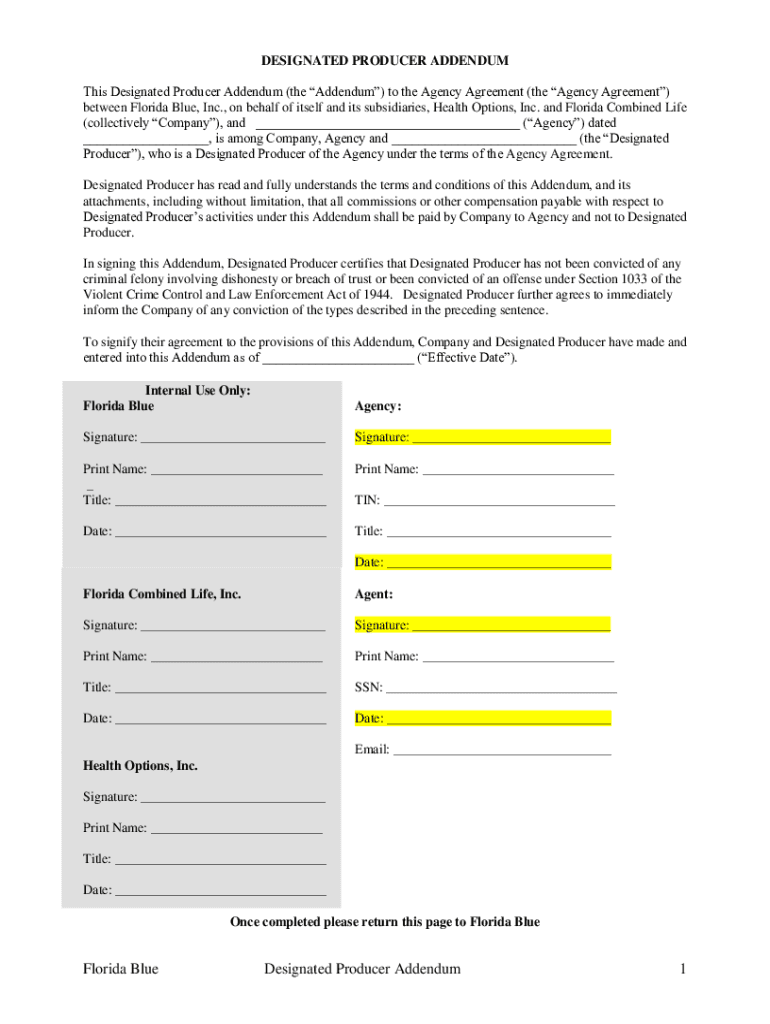 Fillable Online www.template.netbusinesscontracts7+ Addendum Contract ...