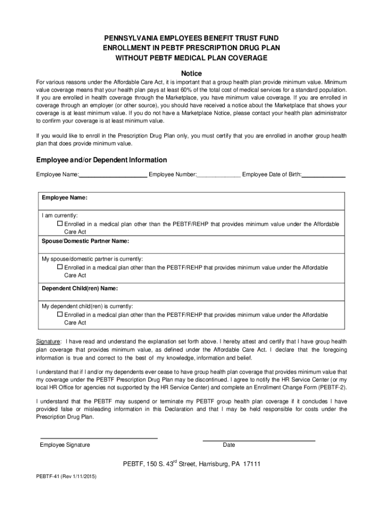 Fillable Online PEBTF-41 Medical Attestation Form FINAL Fax Email Print ...