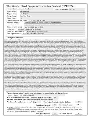 Fillable Online www.djj.state.fl.uscontentdownloadStandardized Program Evaluation Protocol SPEP ...