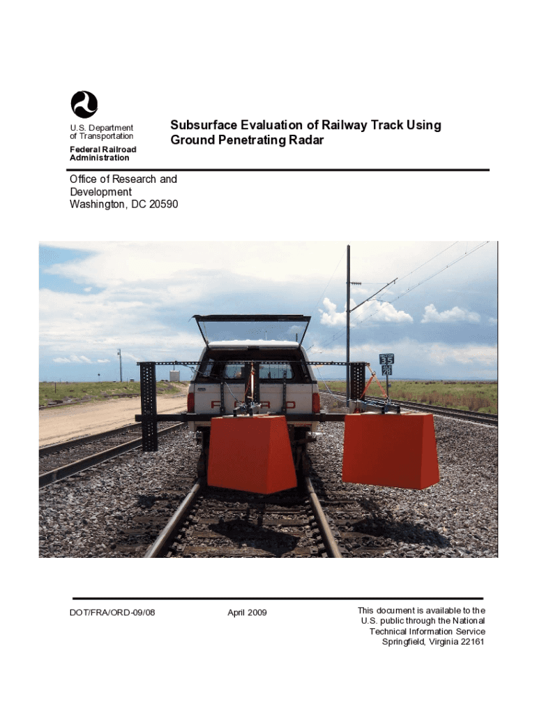 Fillable Online Subsurface Evaluation of Railway Track Using Ground ...