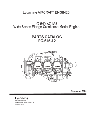 Fillable Online PC-615-12 - PARTS CATALOG - MODEL IO-540-AC1A5 WIDE ...