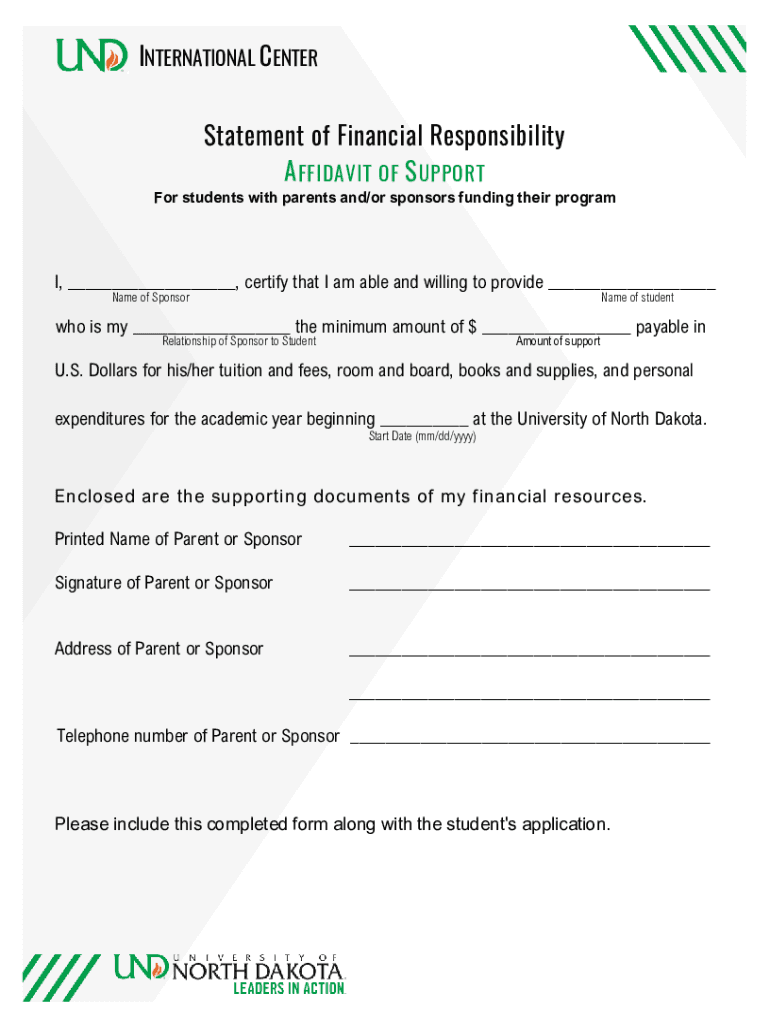 Fillable Online und.eduacademicsinternational-centerStatement of ...