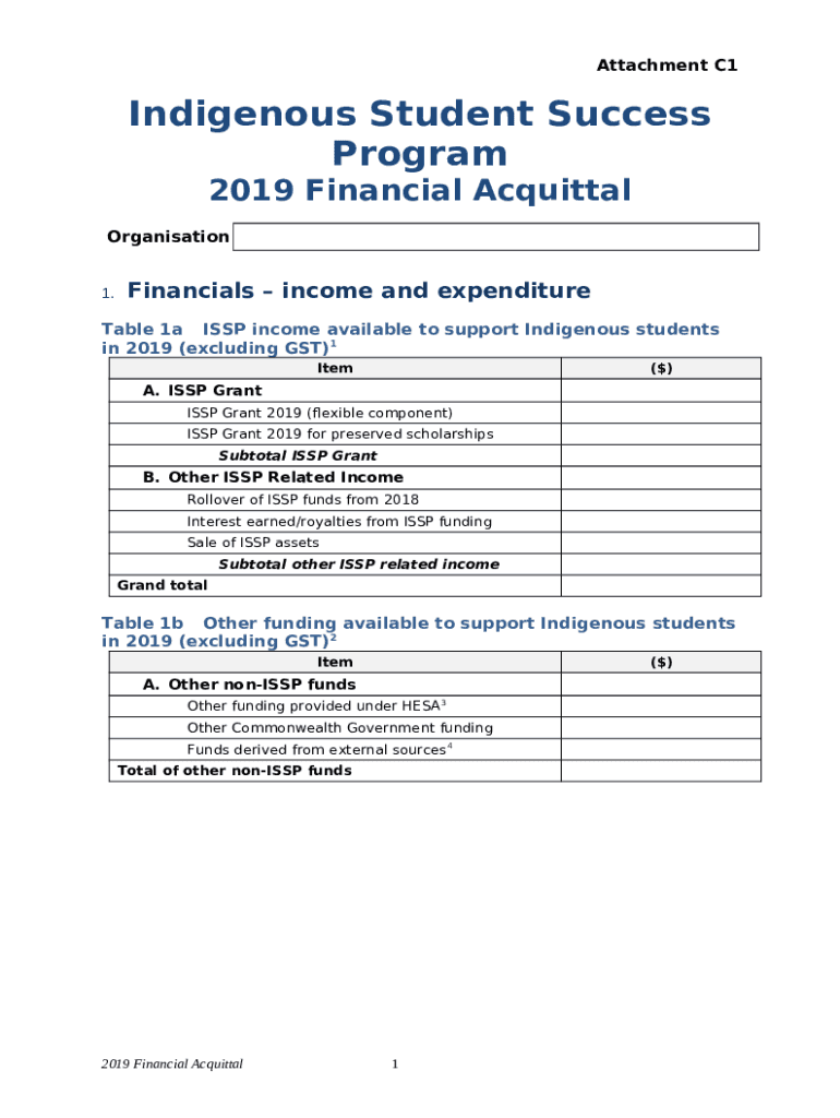 Attachment C1 Indigenous Student Success ProgramAttachment B2 Indigenous Student Success ...