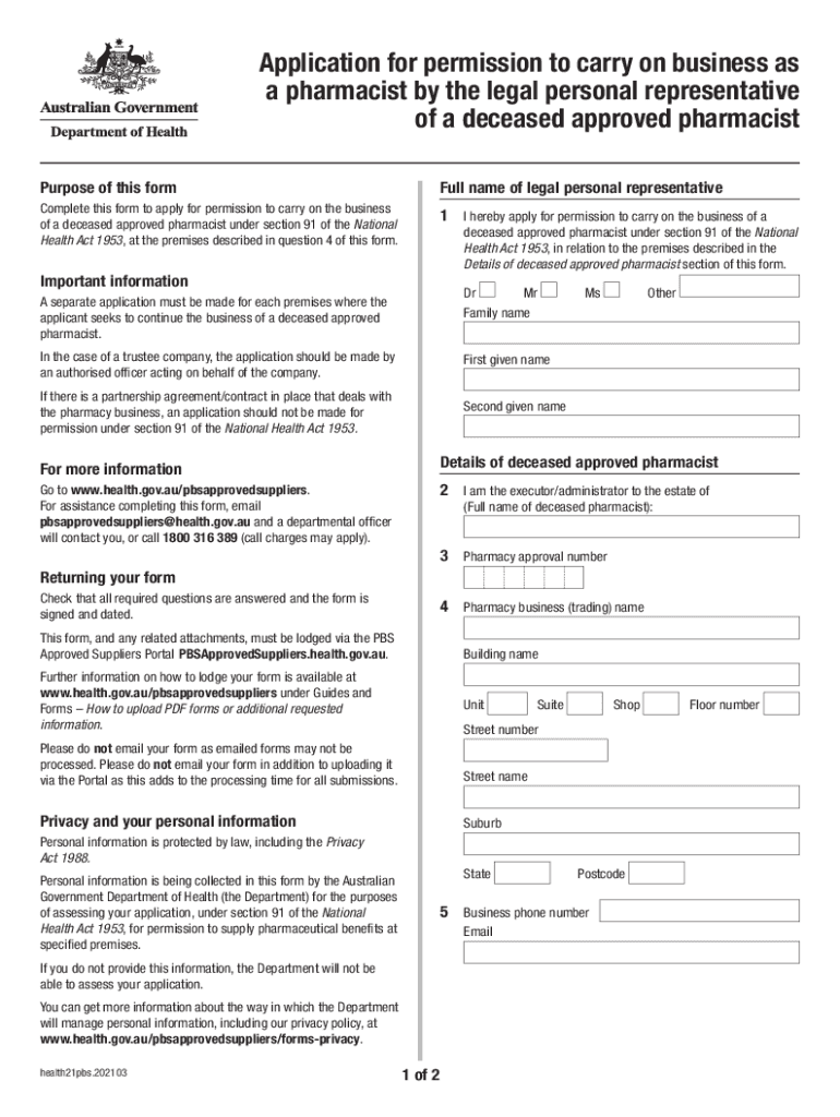 Fillable Online Application for permission to carry on business as a ...