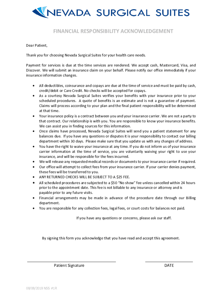 Fillable Online Fillable Online Patient Financial Responsibility ...