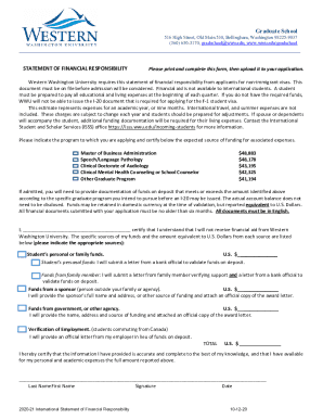 Fillable Online 2020-21 International Statement of Financial ...