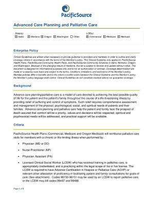 Fillable Online Advance Care Planning in Palliative CareRequest PDF Fax ...