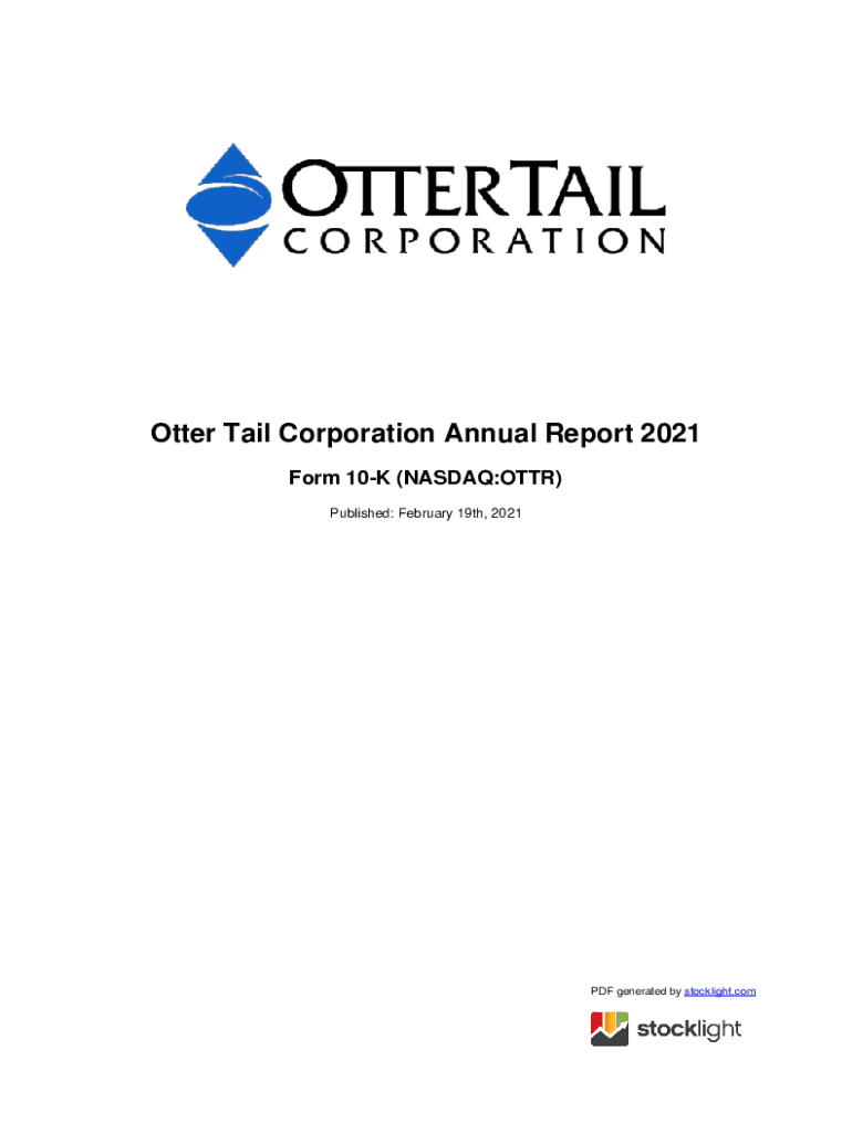 Fillable Online Form 10-K (NASDAQ:OTTR) Fax Email Print - pdfFiller