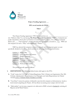 Fillable Online www.uh.edu0200ProjectFundingAgreementProject Funding ...