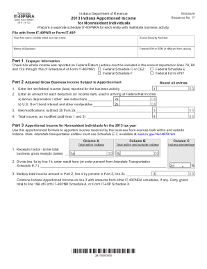 Fillable Online forms in Indiana Department of Revenue Schedule ...