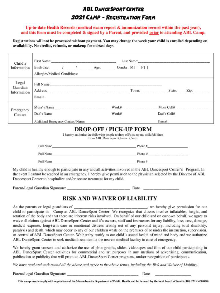 Fillable Online www.nbccamps.comget-readycamp-medical-formsCamp Medical ...