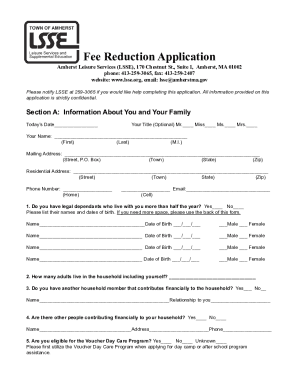 Fillable Online Fee Reduction Form 2pgs2017.indd Fax Email Print ...