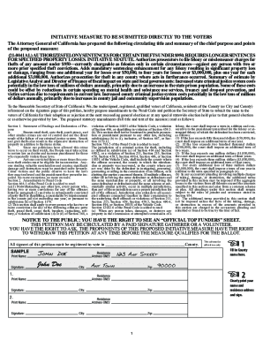 Fillable Online Initiatives - Active MeasuresState of California ...
