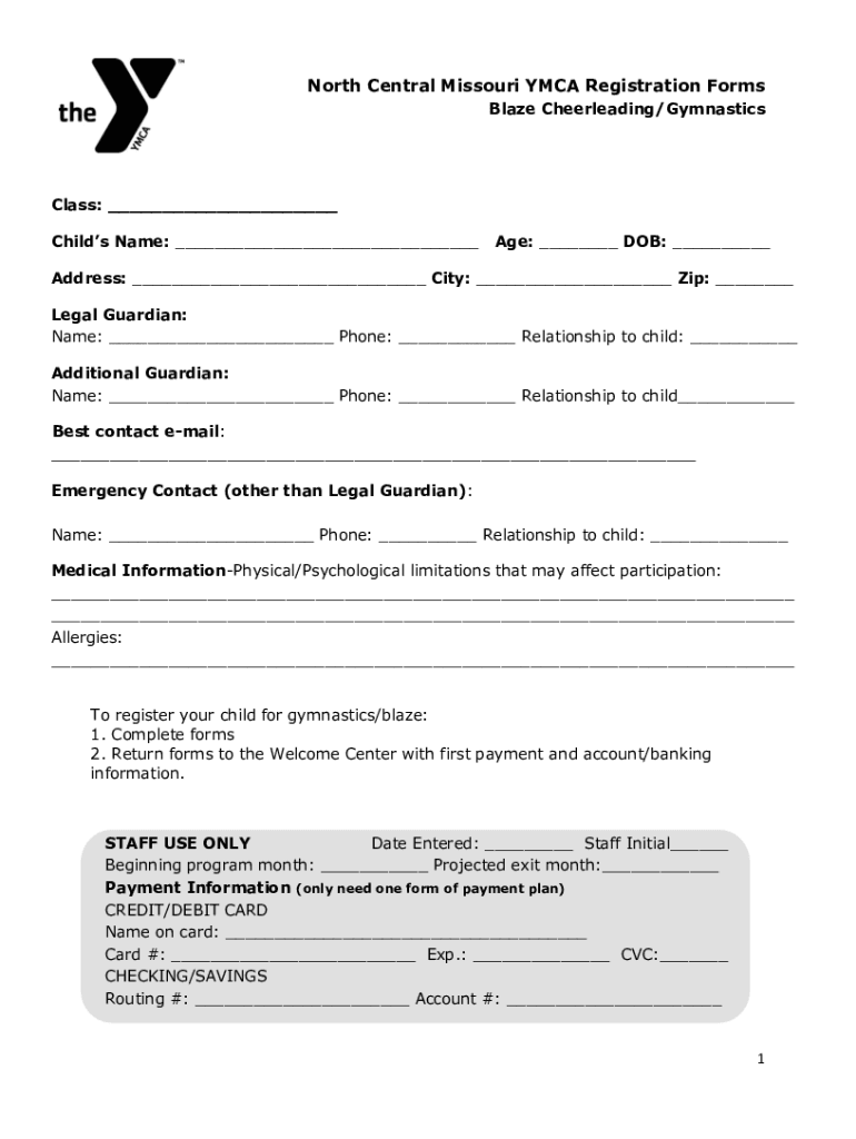 Fillable Online www.facebook.comNorthCentralMissouriYMCApostsInterested in joining our ...