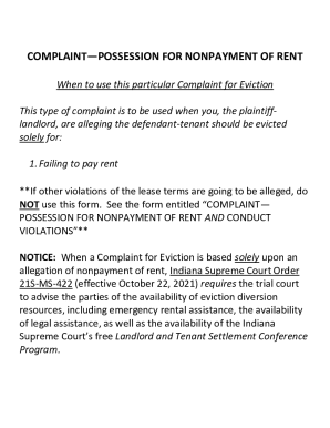 Fillable Online Form DC 102a COMPLAINT, NONPAYMENT OF RENT Fax Email ...