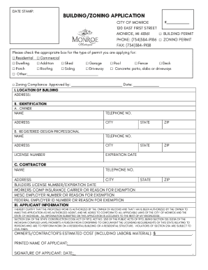 Fillable Online www.pdffiller.com483740773--buildingzoningFillable ...