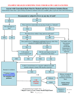 Fillable Online EXAMPLE MEASLES SCREENING TOOL FOR HEALTH CARE ... Fax ...