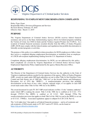 Fillable Online RESPONDING TO EMPLOYMENT DISCRIMINATION COMPLAINTS ...