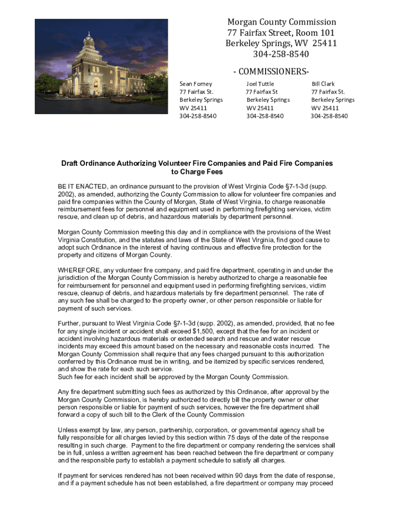 Fillable Online Morgan County Commission 77 Fairfax Street, Room 101 ...