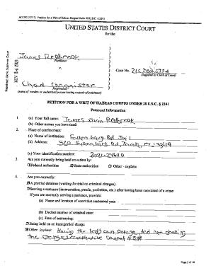 Fillable Online www.uscourts.govformscivil-formsPetition for a Writ of ...