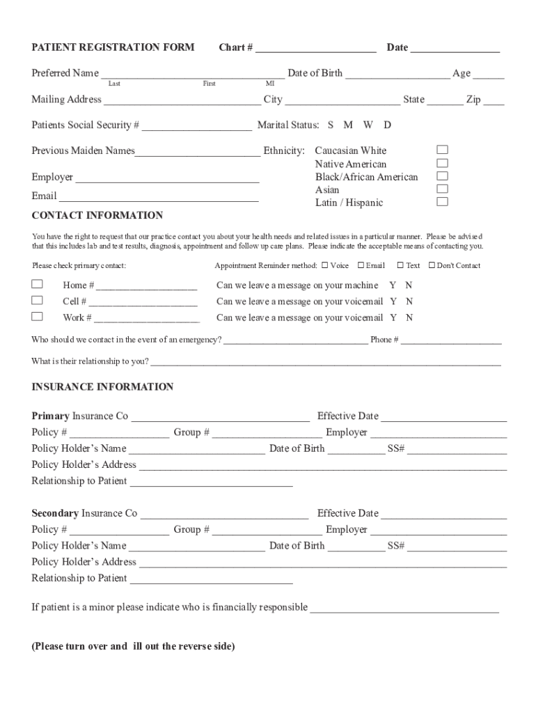 Fillable Online Patient-Registration-Form.pdf - Patient Registration ...
