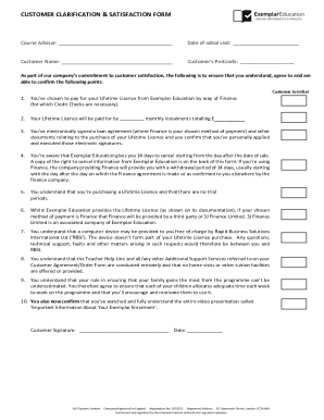 Fillable Online INITIAL CUSTOMER SATISFACTION SURVEY Sample ClausesLaw ...