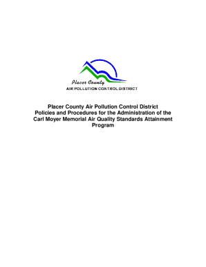 Fillable Online Placer County Air Pollution Control District Policies ...