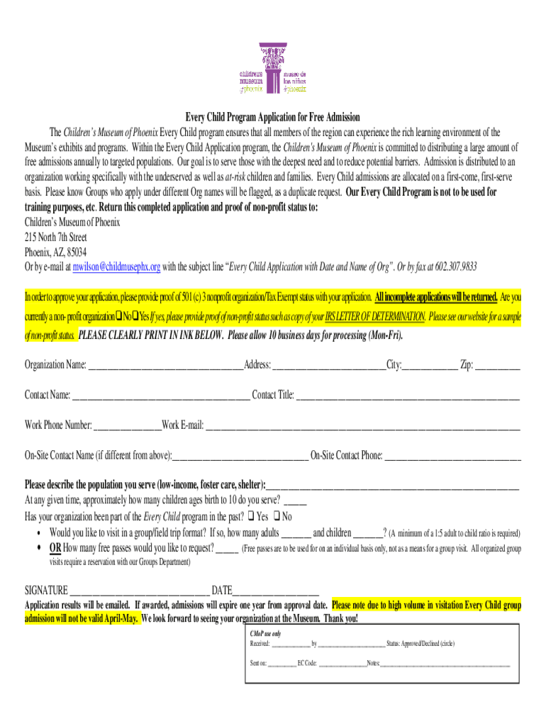 Fillable Online www.pdffiller.com477109163--Every-Child-ProgramGet the free Every Child Program ...