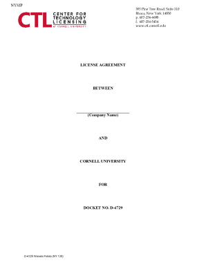 Fillable Online ctl cornell www.pdffiller.com449248741--LICENSE ...