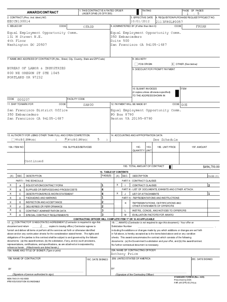 Fillable Online www.nrc.govdocsML07191. THIS CONTRACT IS RATED ORDER ...