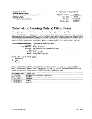Fillable Online publications.tnsosfiles.com rulesfilings 11 ...