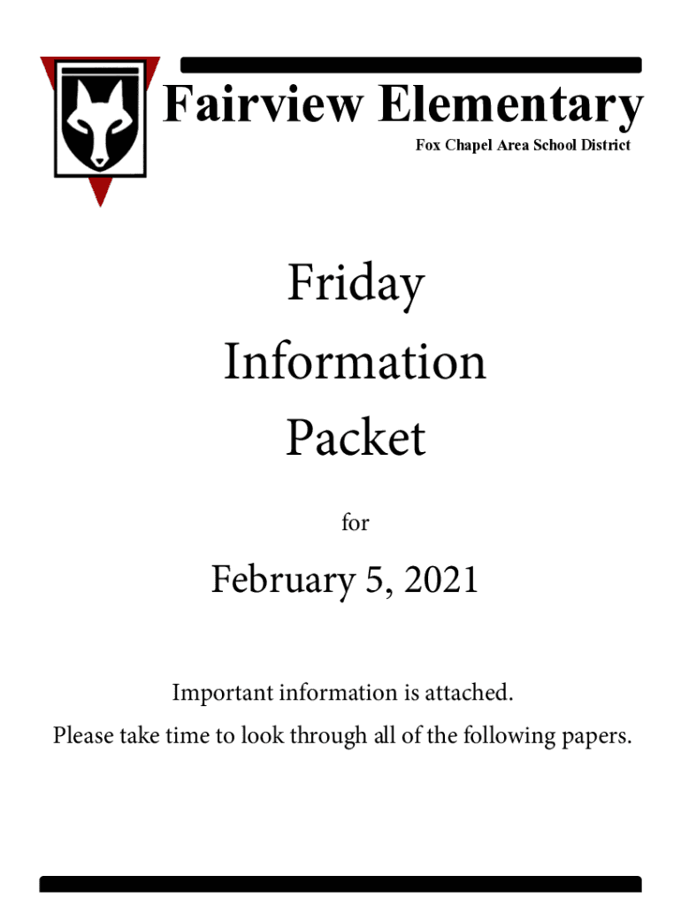 Fillable Online www.fcasd.edufairviewFairview Elementary School / Homepage - Fox Chapel Area ...