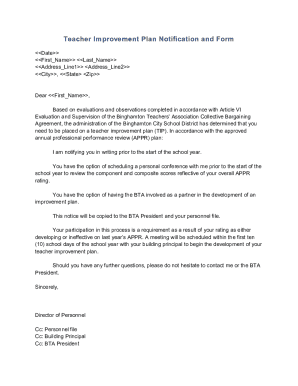 Fillable Online www.nysut.orgteacher-improvement-plans--tip-Teacher ...