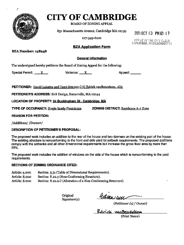 Fillable Online City of Cambridge Community Preservation Act FY 2022 ...