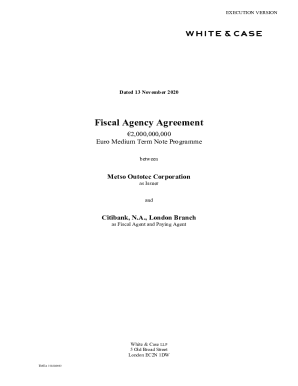 Fillable Online Fiscal Agency Agreement - mogroup.com Fax Email Print ...