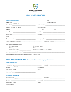 Fillable Online REGISTRATION FORMAdult Version Fax Email Print - pdfFiller