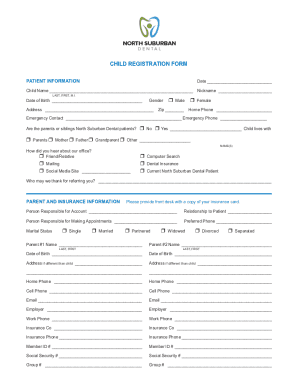 Fillable Online Child Registration Forms - smileswithcaredentistry.com ...