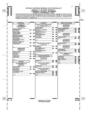 Fillable Online ballotpedia.orgDuboisCountySampleBallotDubois County ...