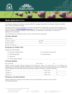Fillable Online www.bgpa.wa.gov.auimagespdfMedia Application Form ...