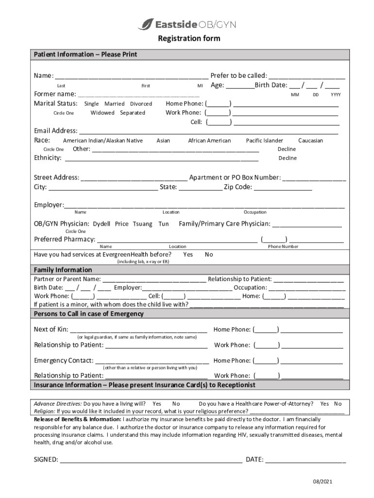 Fillable Online REGISTRATION FORM: Please Print Fax Email Print - pdfFiller