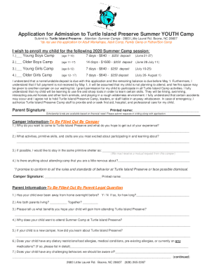 Fillable Online www.pdffiller.com479758191--summer-campFillable Online summer camp application ...